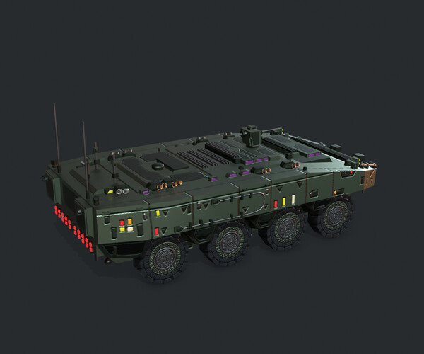 ArtStation - Armored Vehicle SCI FI GTK Wolf APC | Game Assets