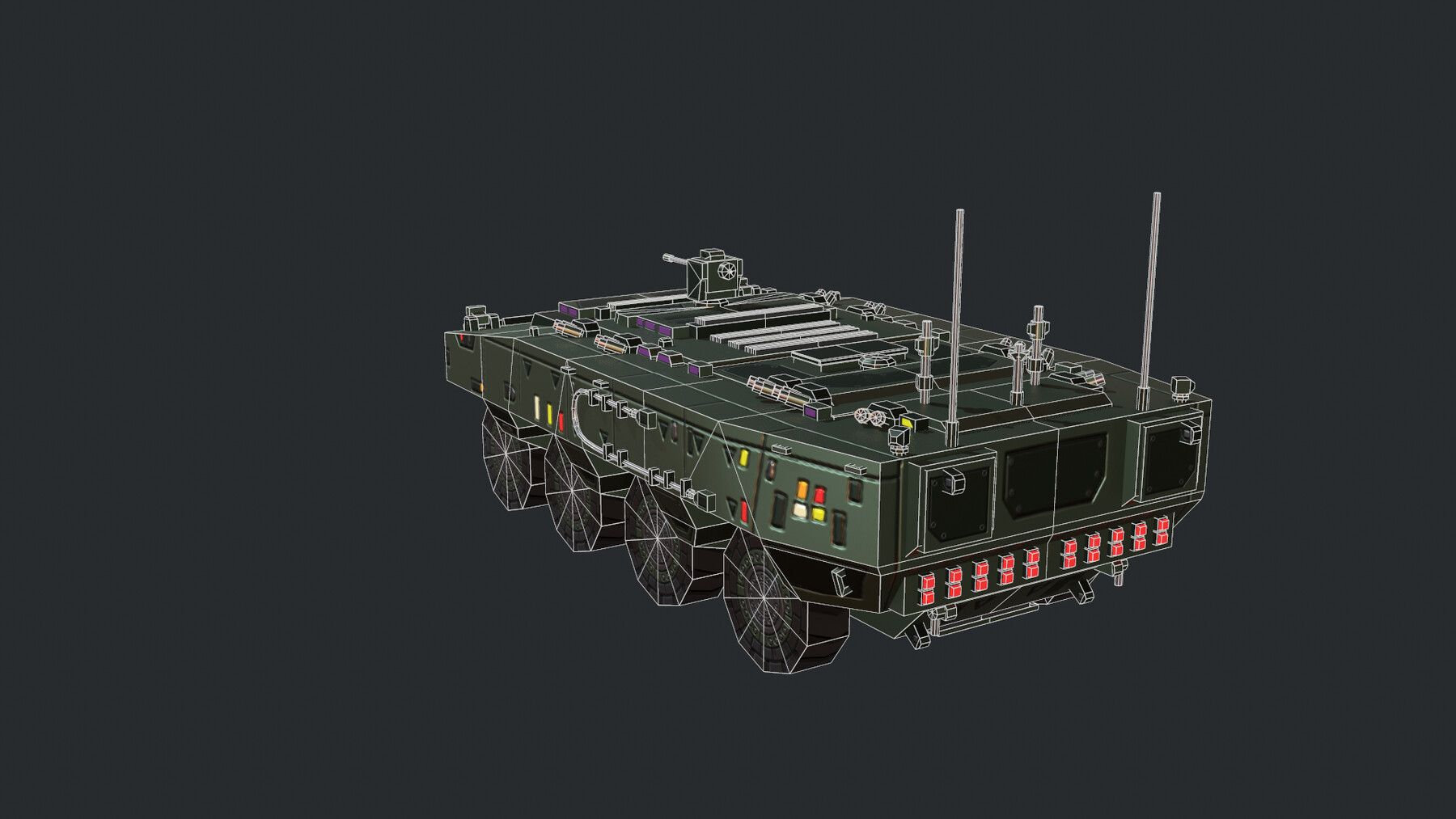 ArtStation - Armored Vehicle SCI FI GTK Wolf APC | Game Assets