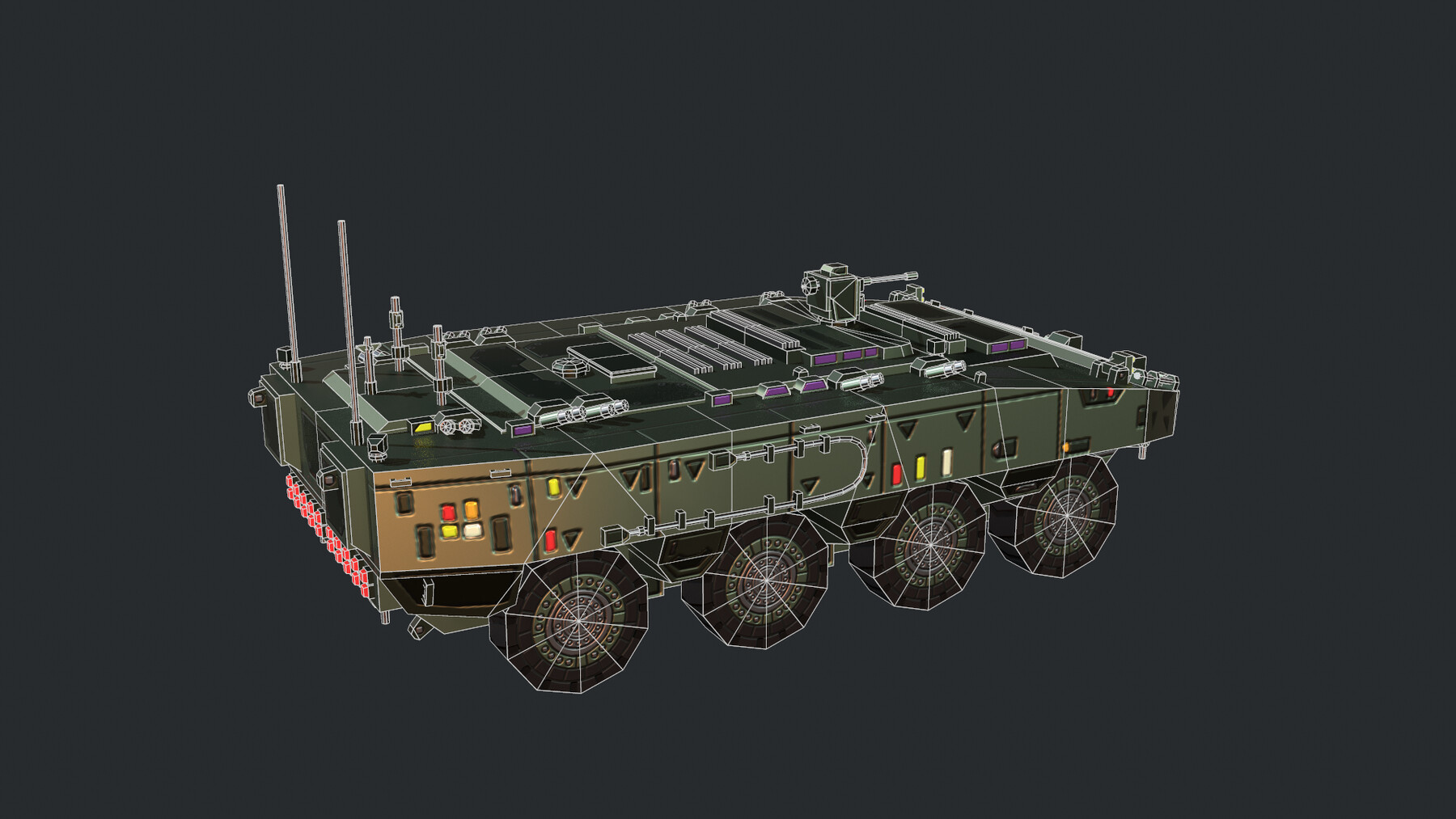 ArtStation - Armored Vehicle SCI FI GTK Wolf APC | Game Assets