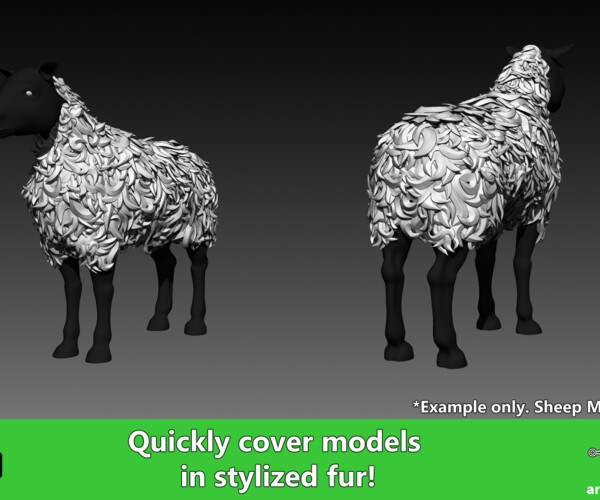 ArtStation - Fur Clump ZBrush IMM Brush | Brushes