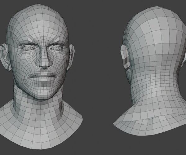 ArtStation - Male Head Base V4 | Resources