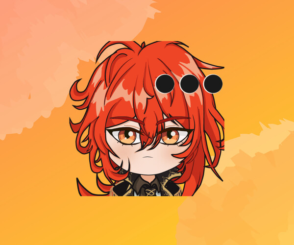 ArtStation - Genshin Impact 5x Emotes( for Twitch\Discrod) - Pyro ...