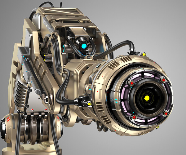 ArtStation - Sci - Fi Robotic Arm 2b - Rigged 3d Model | Resources