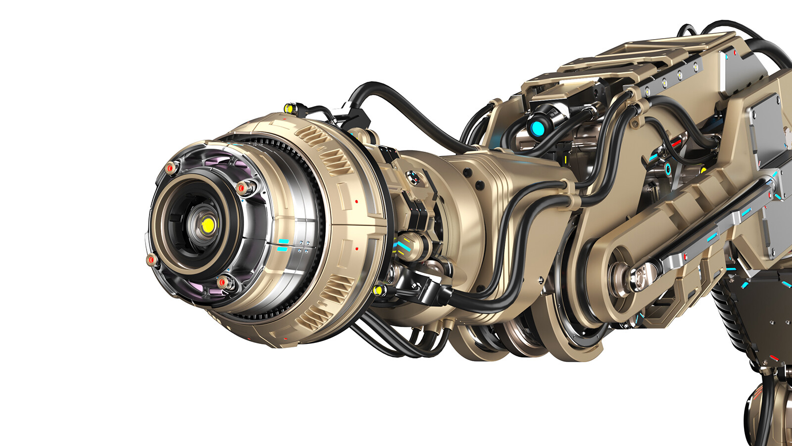 ArtStation - Sci - Fi Robotic Arm 2b - Rigged 3d Model | Resources