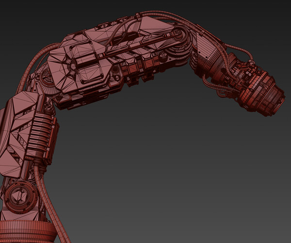 ArtStation - Sci - Fi Robotic Arm 2b - Rigged 3d Model | Resources