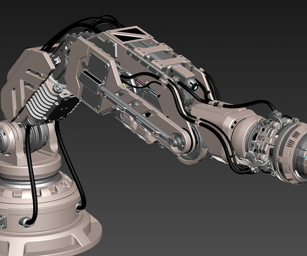 ArtStation - Sci - Fi Robotic Arm 2b - Rigged 3d Model | Resources
