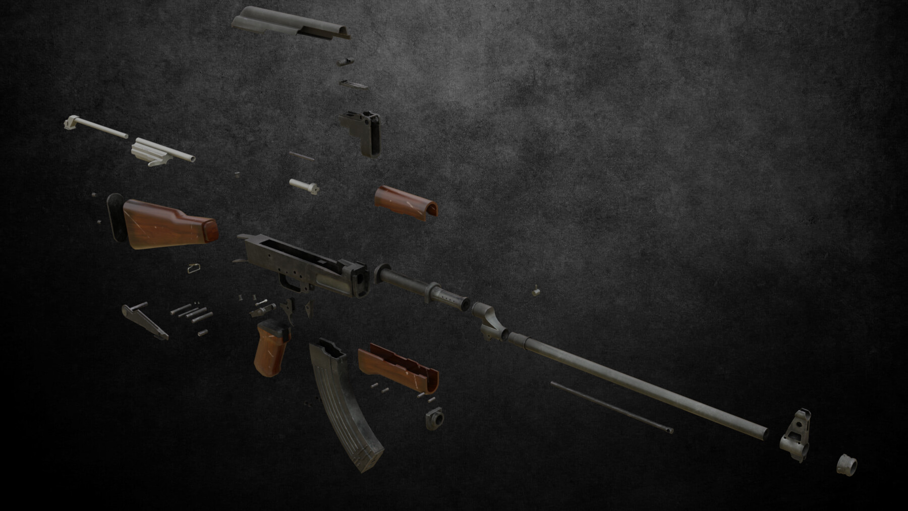 ArtStation - AK47 Type 3 Game Ready Model - PBR Textures | Game Assets