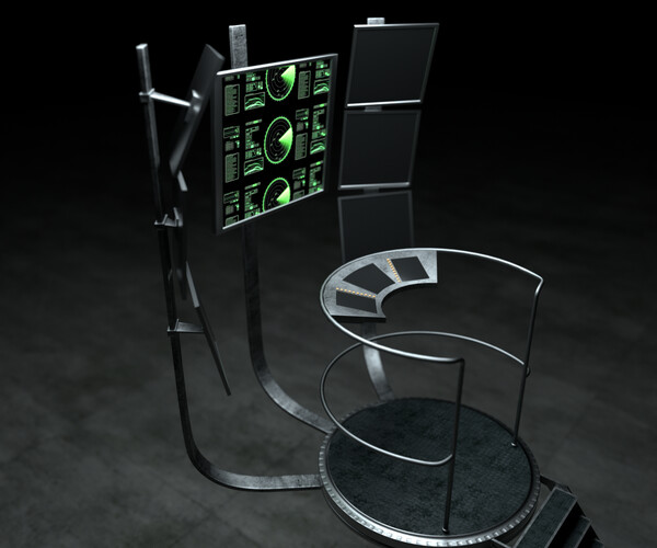 ArtStation - Sci-Fi Spaceship Control Center | Resources