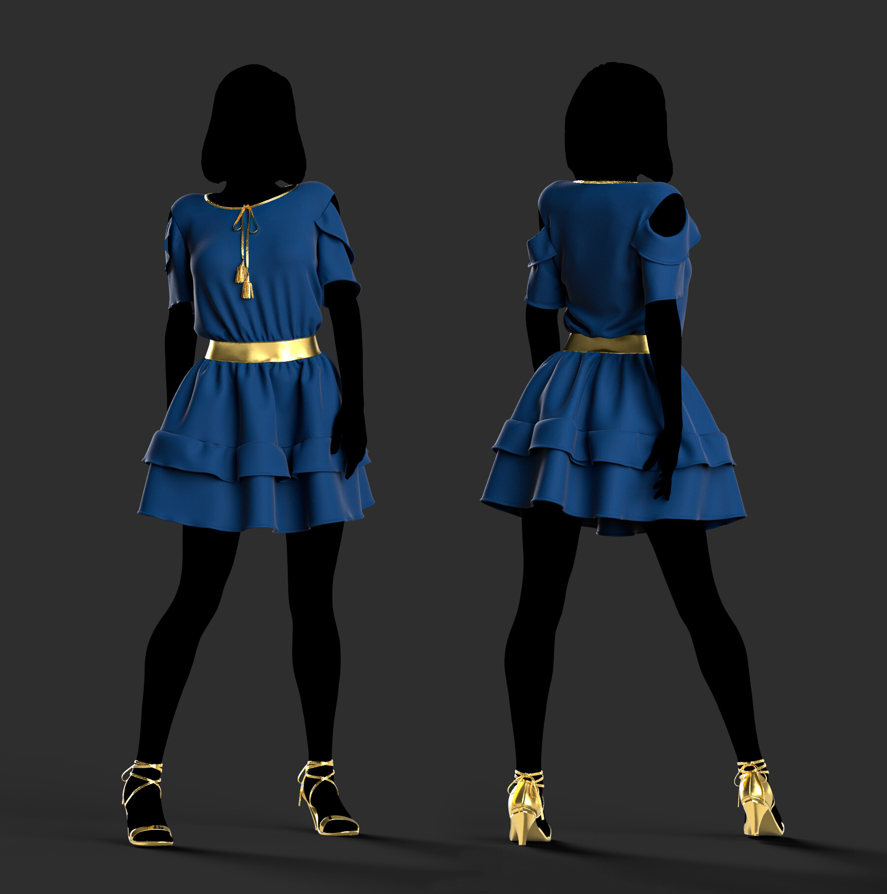 ArtStation - Female outfit 7. Marvelous Designer/Clo3d project + OBJ ...