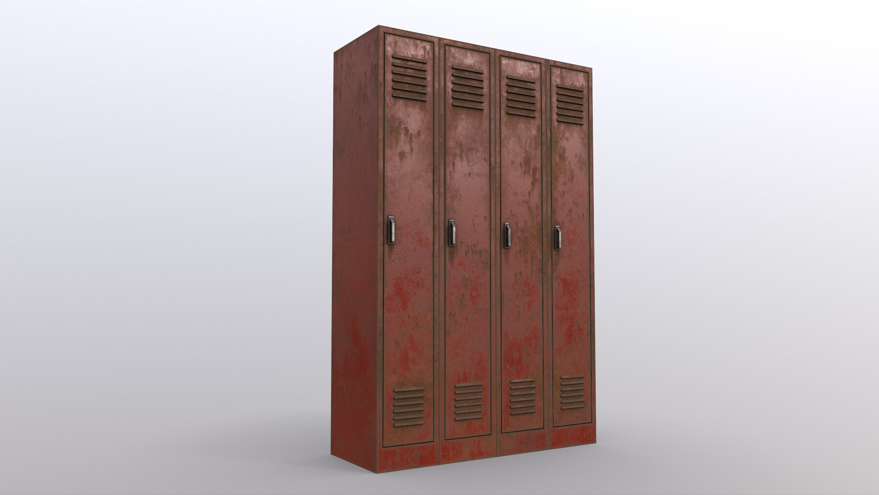 ArtStation - PBR School Gym Locker 02 - Red | Game Assets