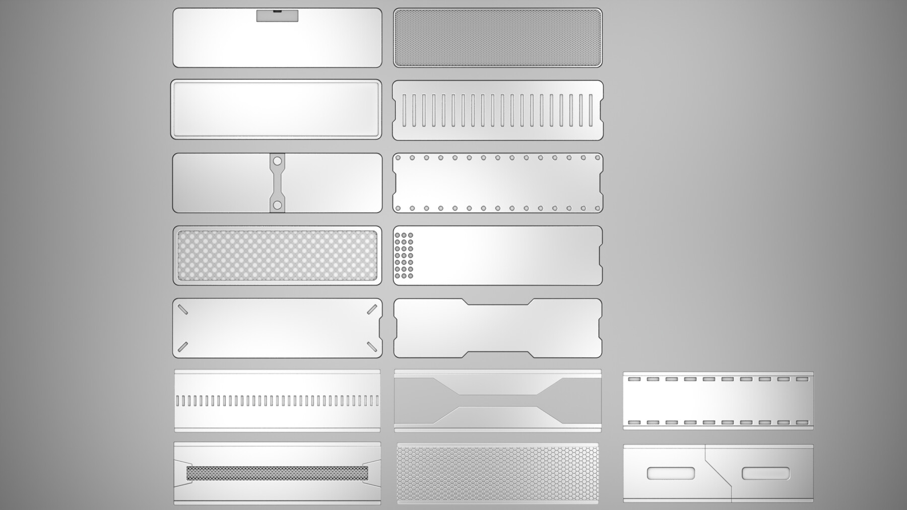 ArtStation - 50 - Sci-Fi Panel Decals Pack (DECALMachine Ready) | Game ...