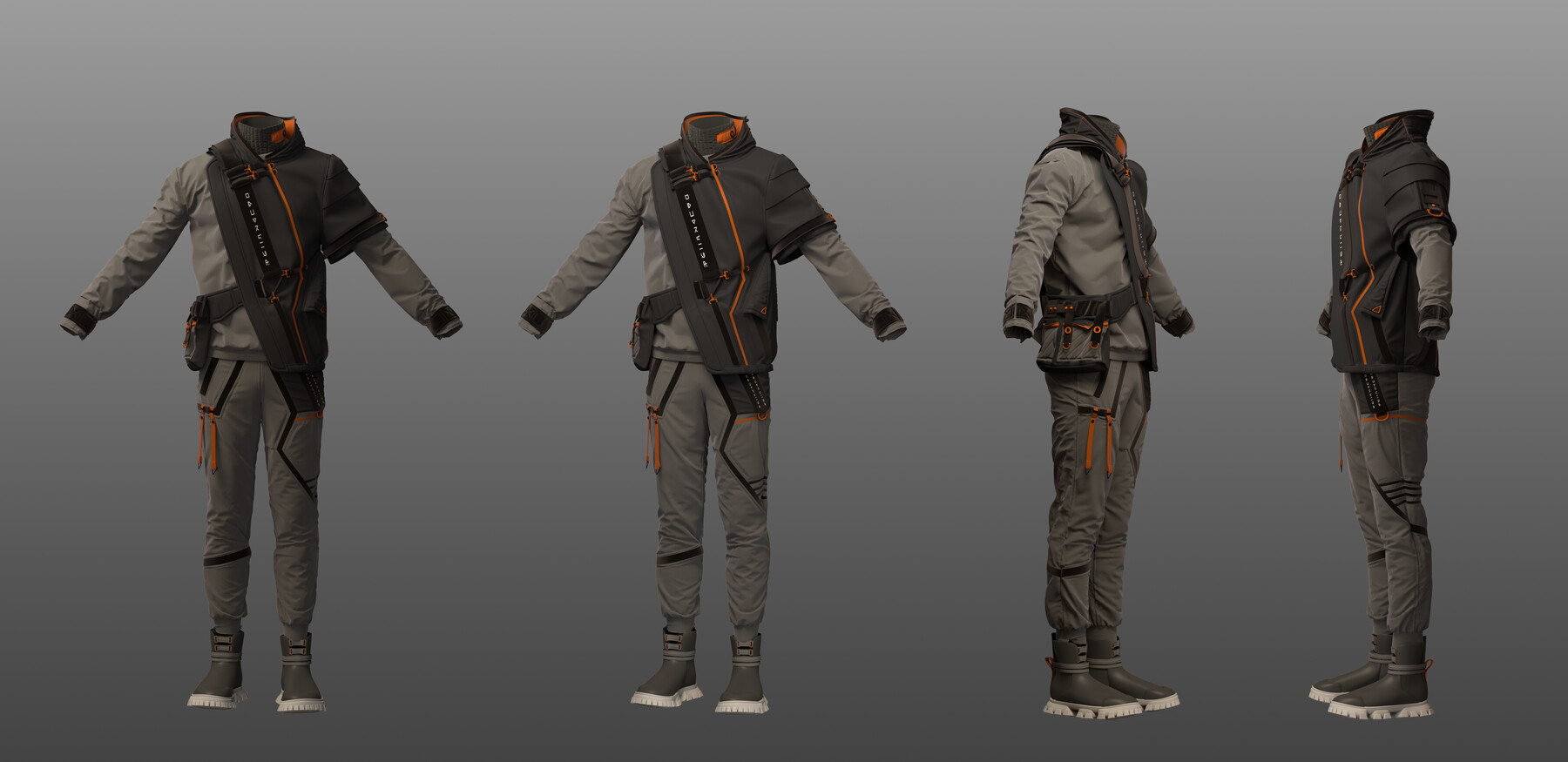 ArtStation - Men's suit with boots | Game Assets