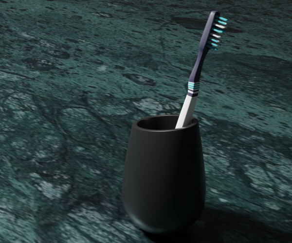 ArtStation - Toothbrush and Holder 3D model | Game Assets