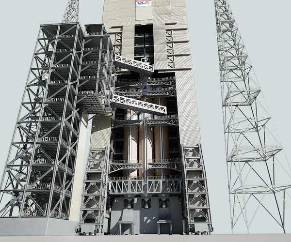 ArtStation - Delta IV Heavy Rocket 3D model | Resources