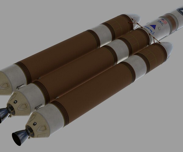 ArtStation - Delta IV Heavy Rocket 3D model | Resources