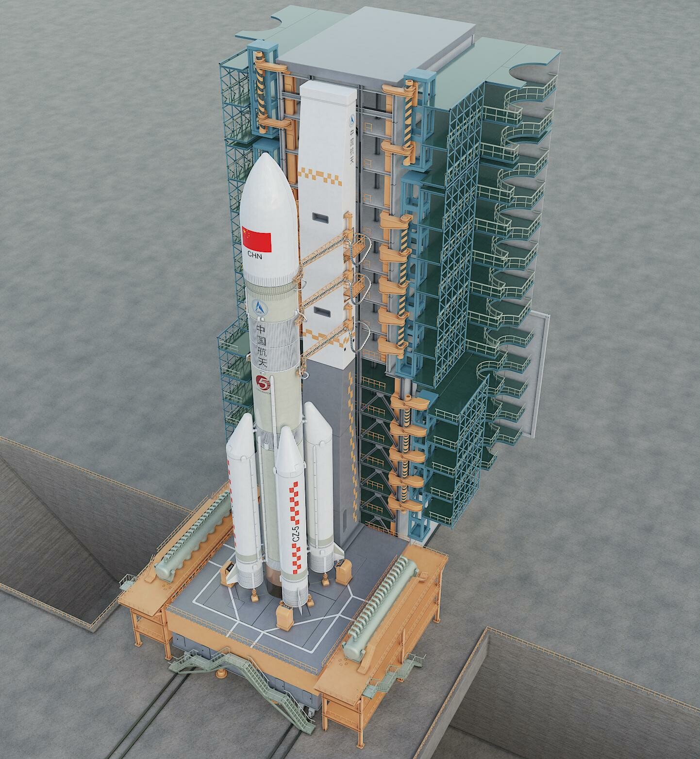 ArtStation - Long March 5 3D model | Resources