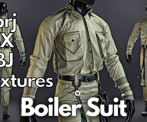 ArtStation - Marvelous Designer + Clo3d + OBJ + FBX + Texture : Boiler ...