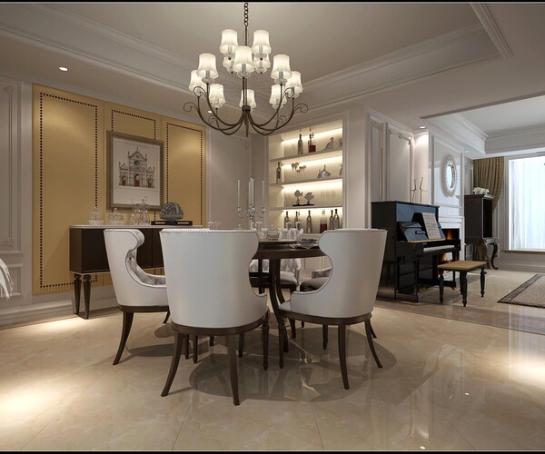 ArtStation - European modern living room 1844 | Resources