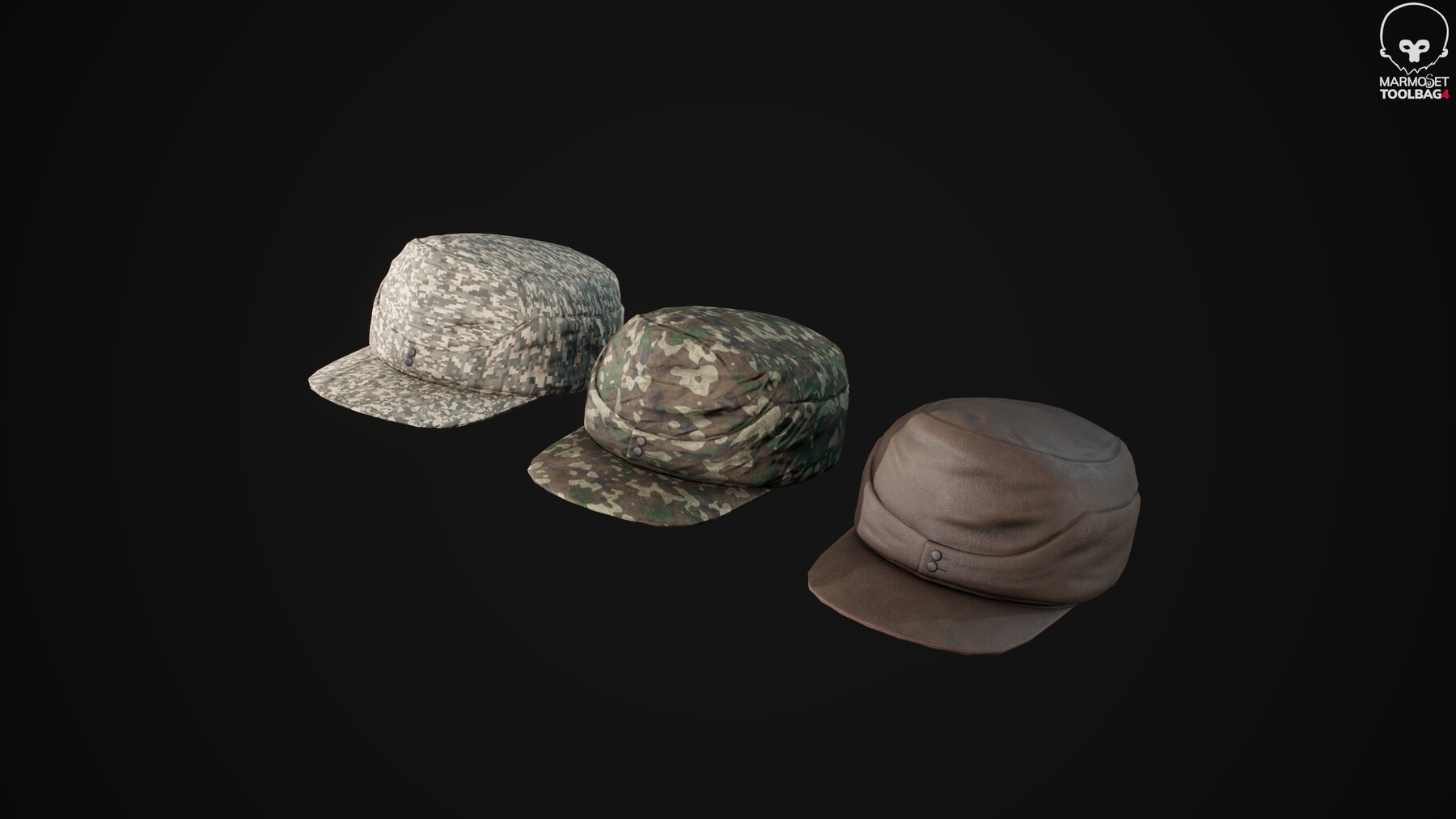 ArtStation - German Officers Cap Game Ready low-poly 3d model | Game Assets