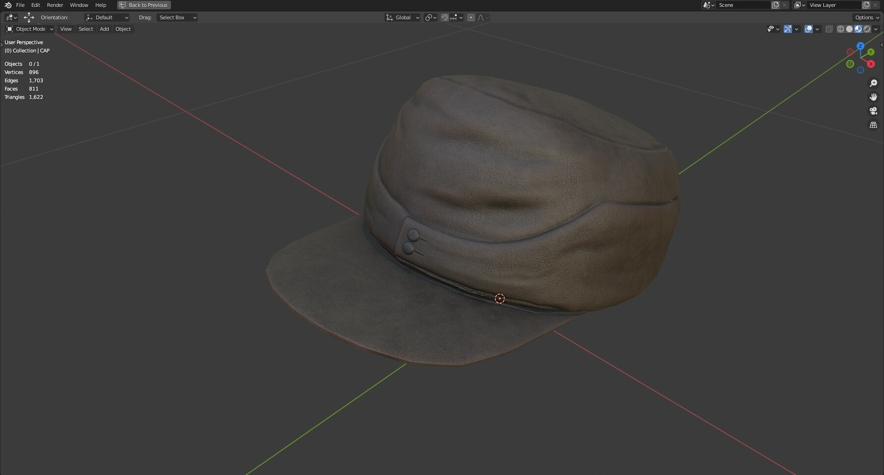 ArtStation - German Officers Cap Game Ready low-poly 3d model | Game Assets