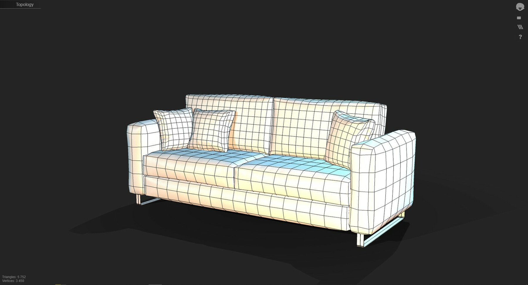 ArtStation - Realistic sofa with multiple colors Game Ready Model ...