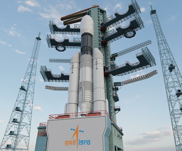 ArtStation - GSLV rocket 3D model | Resources