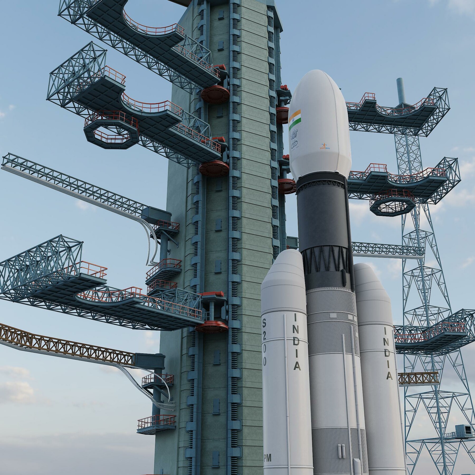 ArtStation - GSLV rocket 3D model | Resources