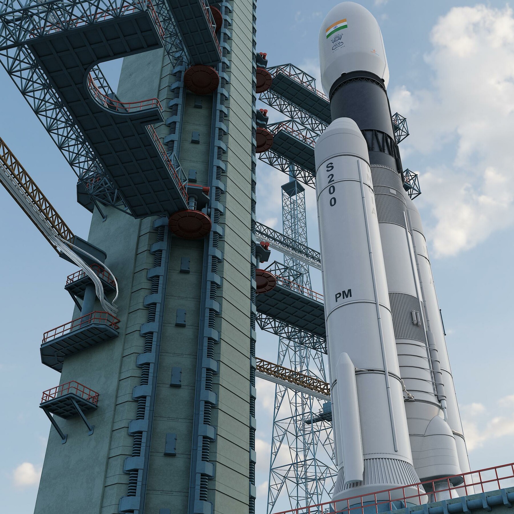 ArtStation - GSLV rocket 3D model | Resources
