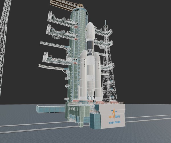 ArtStation - GSLV rocket 3D model | Resources