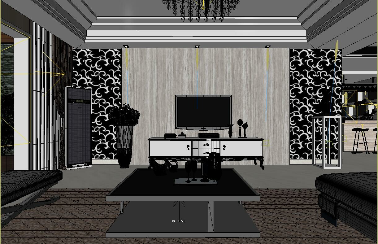 ArtStation - le concise sitting room dining room balcony 1802 | Resources