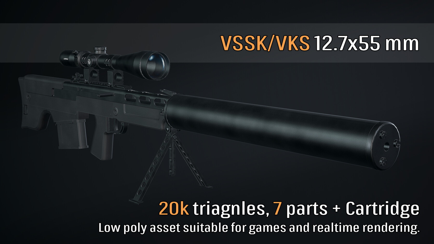 ArtStation - VKS Sniper Rifle | Game Assets