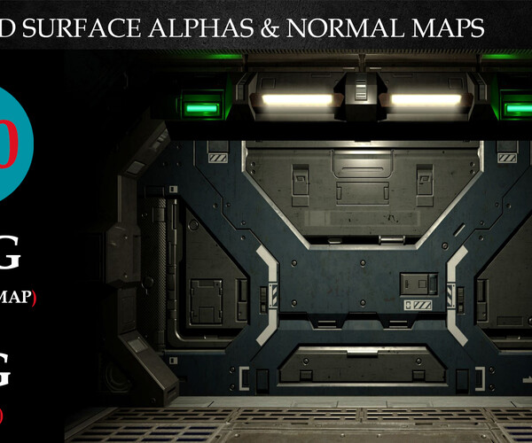 ArtStation - 200+HARD SURFACE ALPHAS & NORMAL MAPS-VOL 2 | Brushes