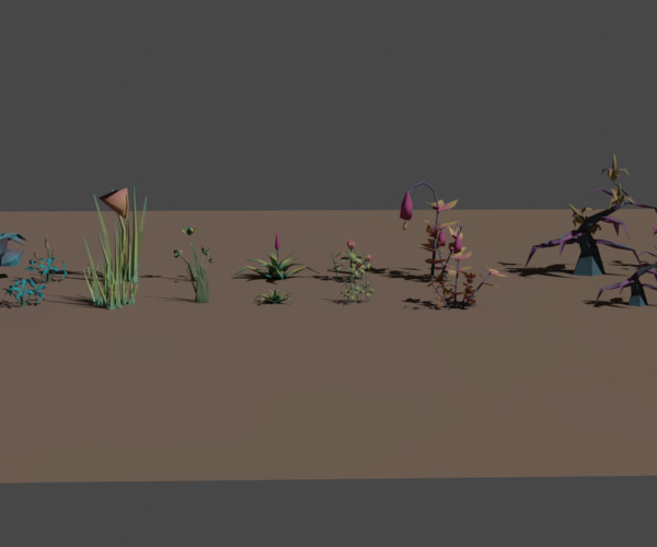 ArtStation - Low Poly 3D Flower Pack | Game Assets