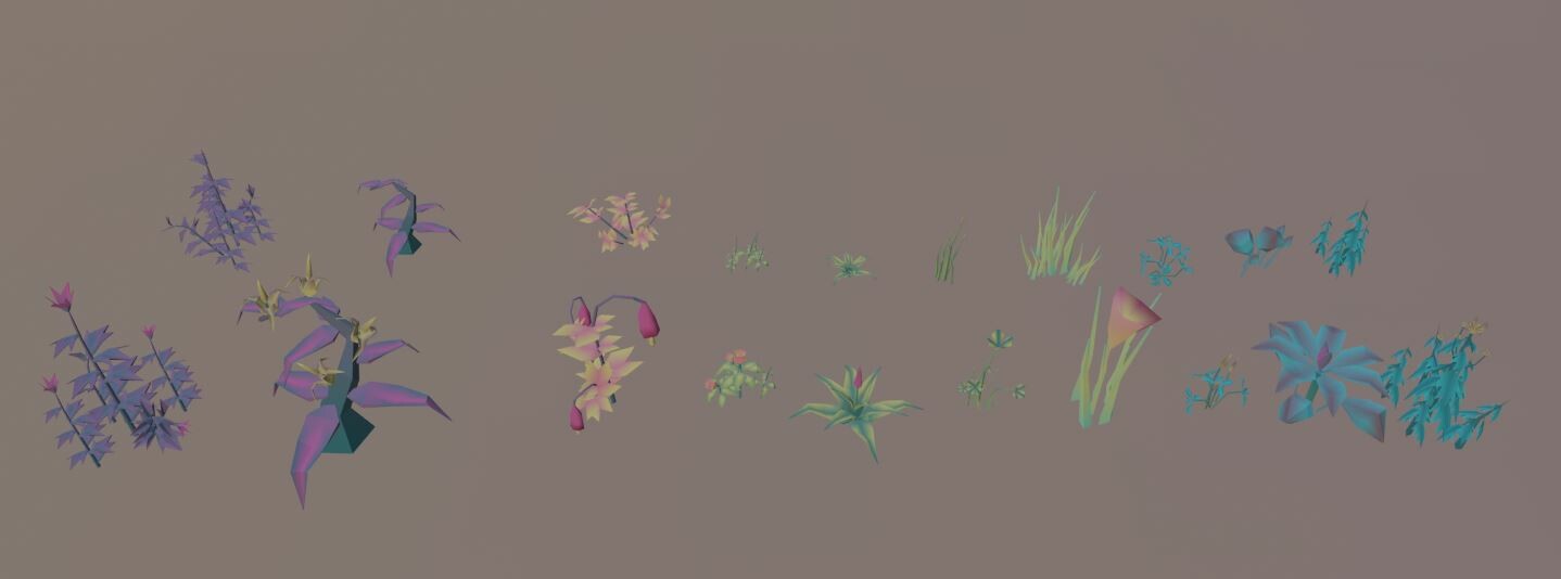 ArtStation - Low Poly 3D Flower Pack | Game Assets
