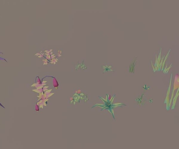 ArtStation - Low Poly 3D Flower Pack | Game Assets