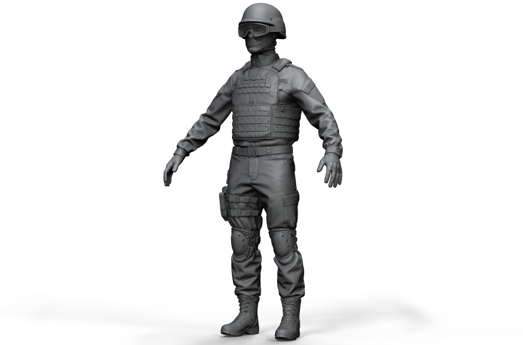 ArtStation - Police Special Force Officer (ztl/obj files) | Game Assets