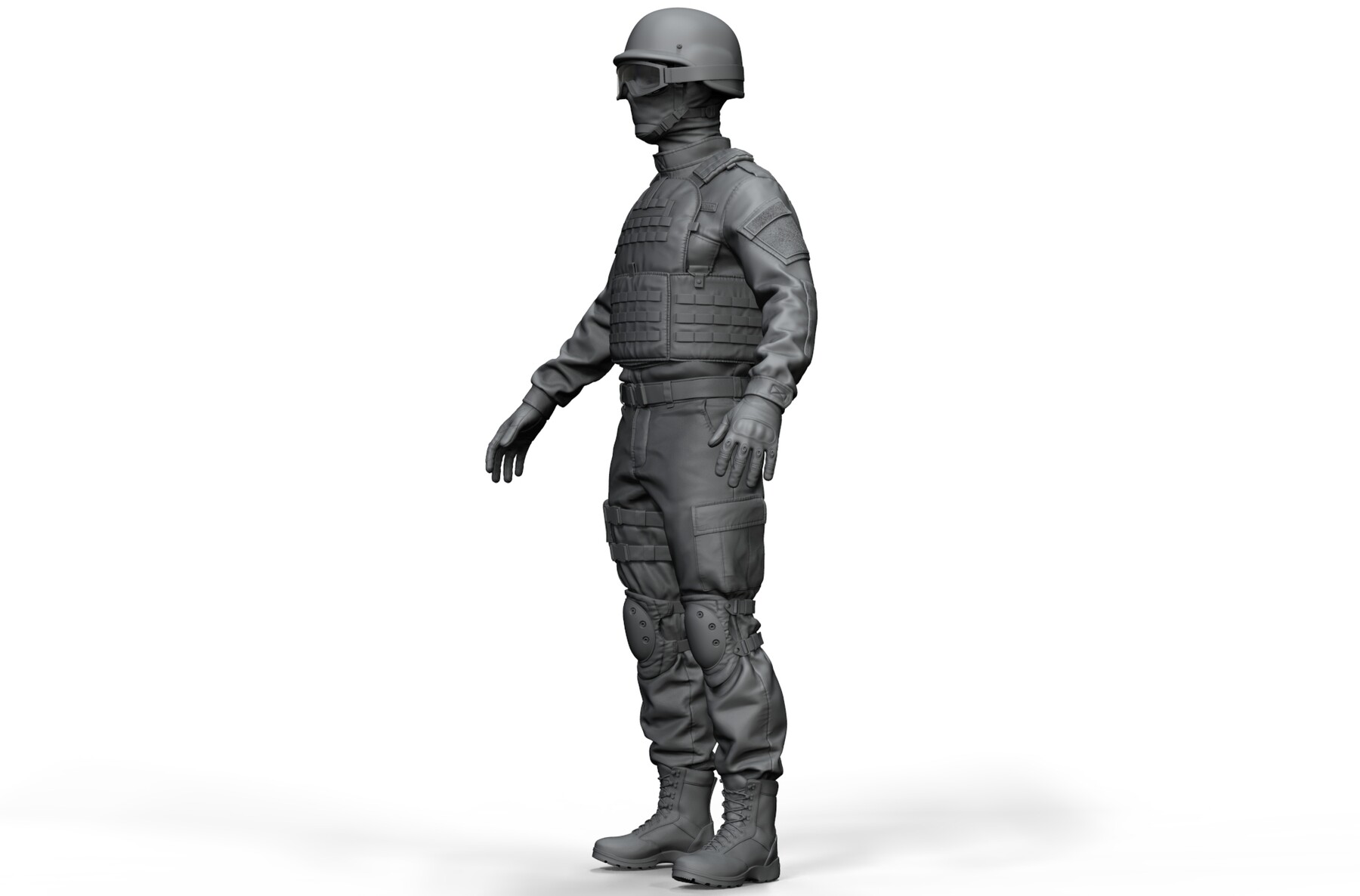 ArtStation - Police Special Force Officer (ztl/obj files) | Game Assets