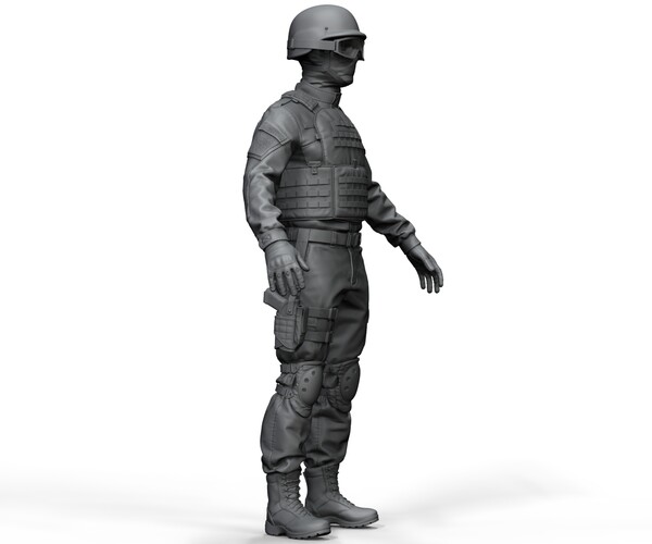 ArtStation - Police Special Force Officer (ztl/obj files) | Game Assets
