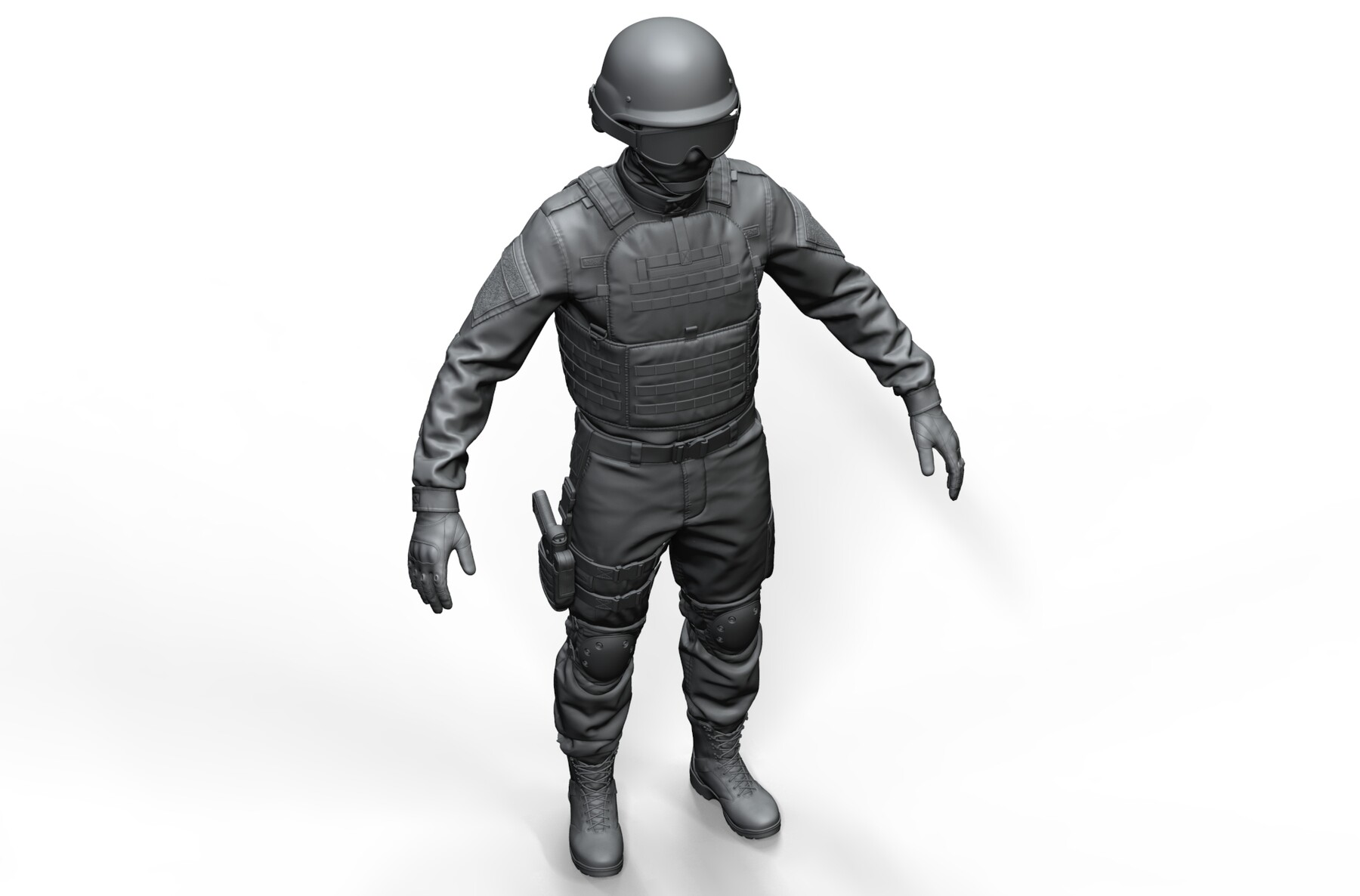 ArtStation - Police Special Force Officer (ztl/obj files) | Game Assets