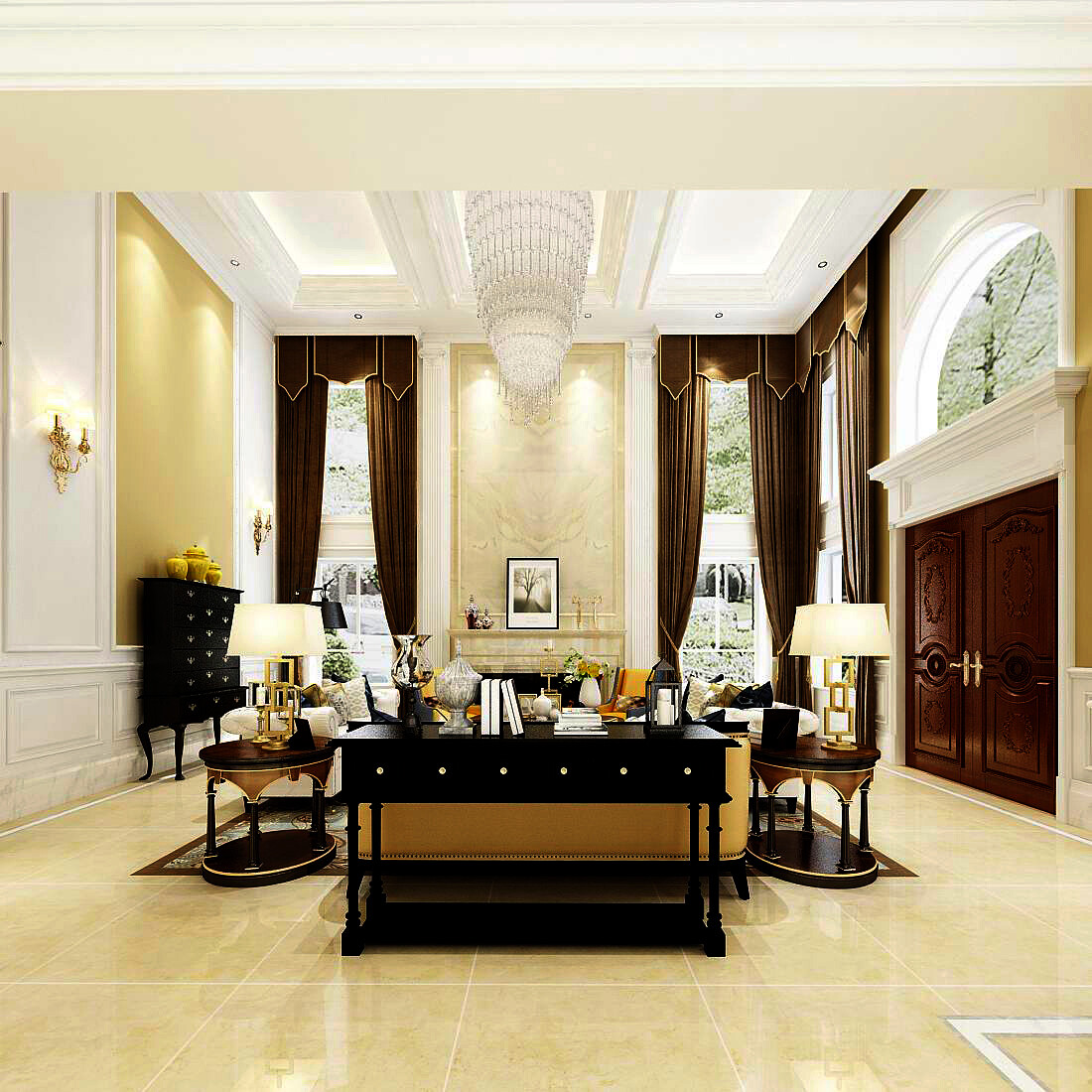 ArtStation - European-style living room design 40 | Resources