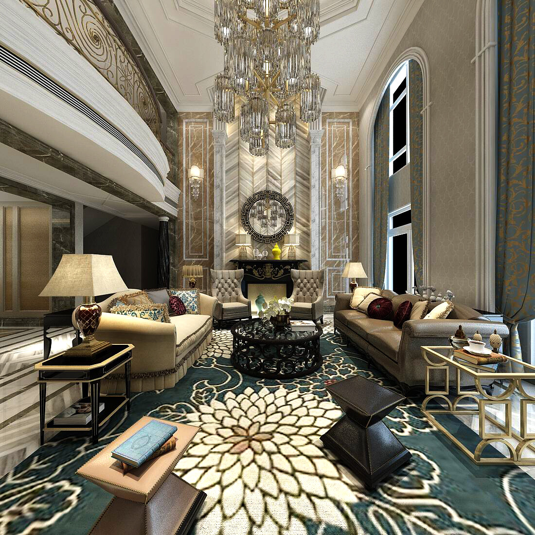 ArtStation - European-style living room design 44 | Resources