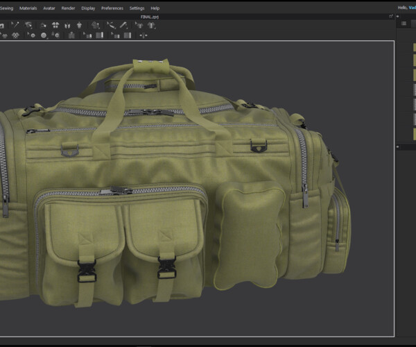 ArtStation - Tactical Bag №2. Marvelous Designer / Clo 3D project +obj ...