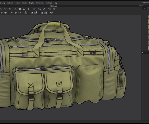 ArtStation - Tactical Bag №2. Marvelous Designer / Clo 3D project +obj ...