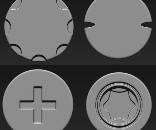 ArtStation - Buttons Collection IMM Brush Pack (16 in One) VOL. 4 | Brushes