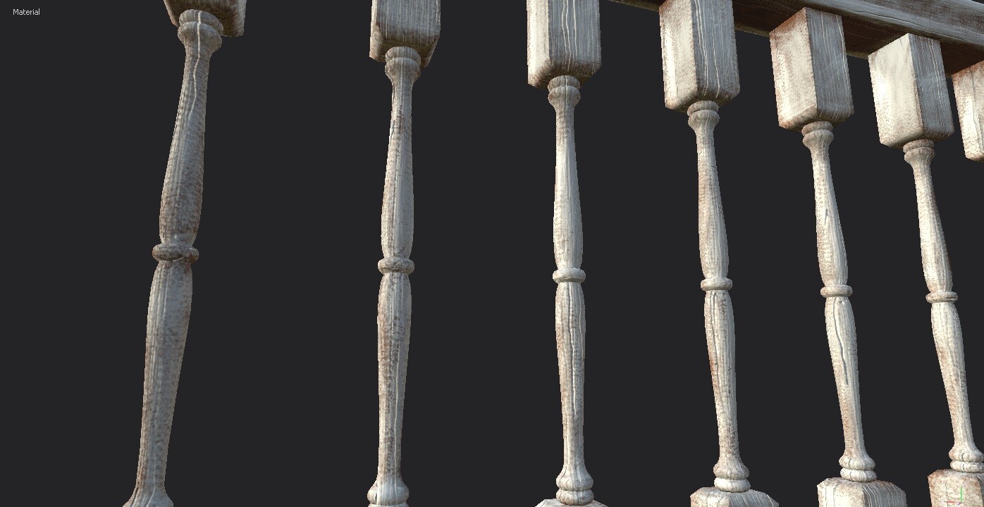 ArtStation - Banister & Handrail Set | Game Assets