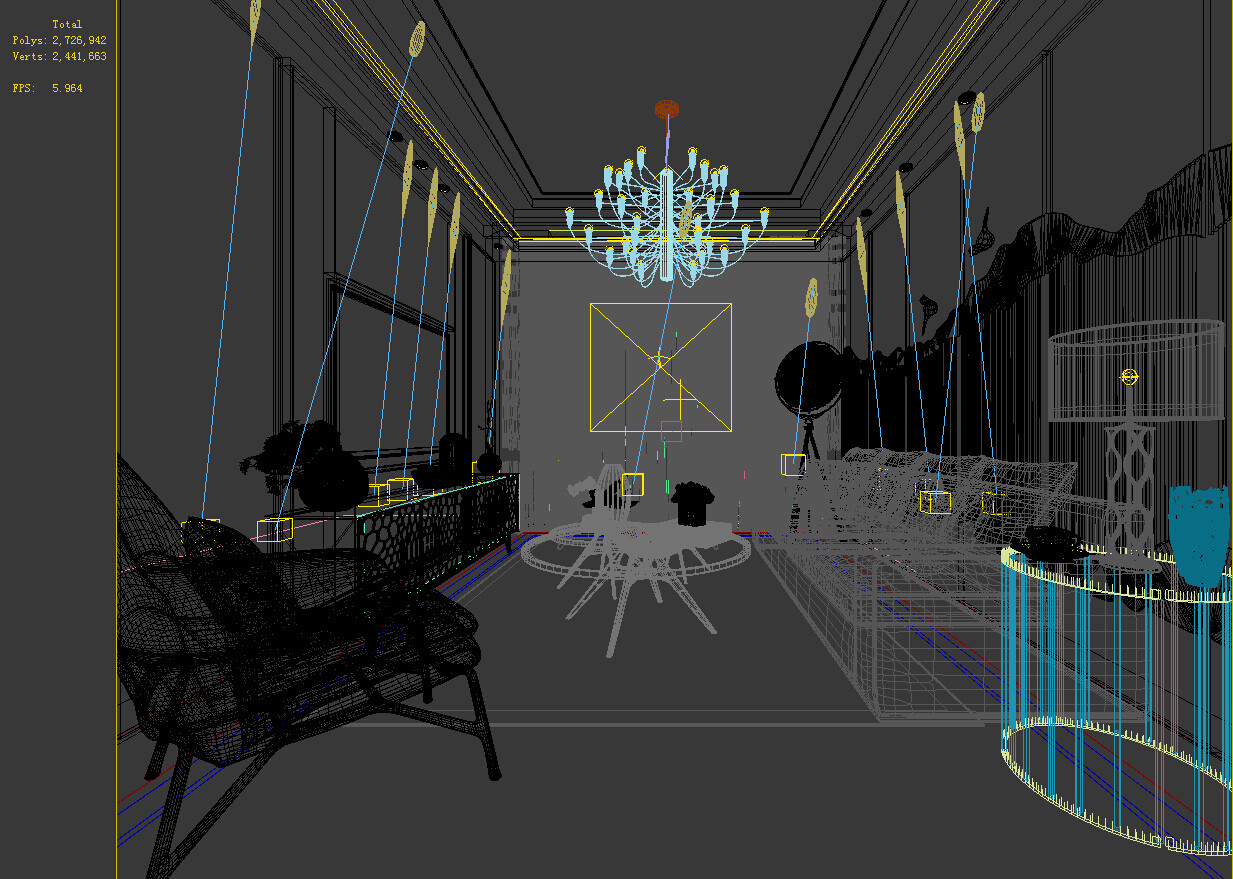 ArtStation - Stylish avant-garde living room design 03 | Resources