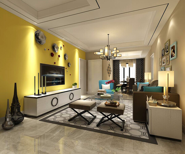 ArtStation - Stylish avant-garde living room design 29 | Resources