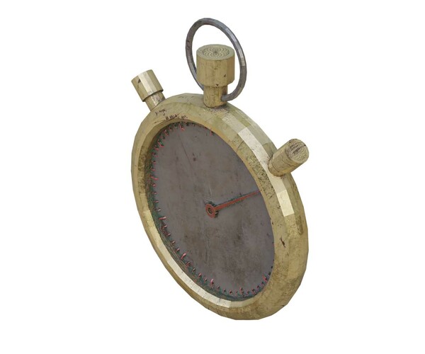 ArtStation - Gold Retro Stopwatch Low Poly 3D Model | Game Assets