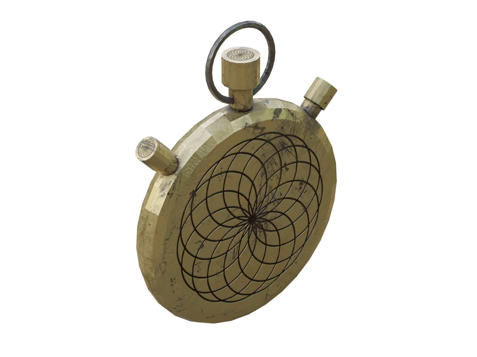 ArtStation - Gold Retro Stopwatch Low Poly 3D Model | Game Assets