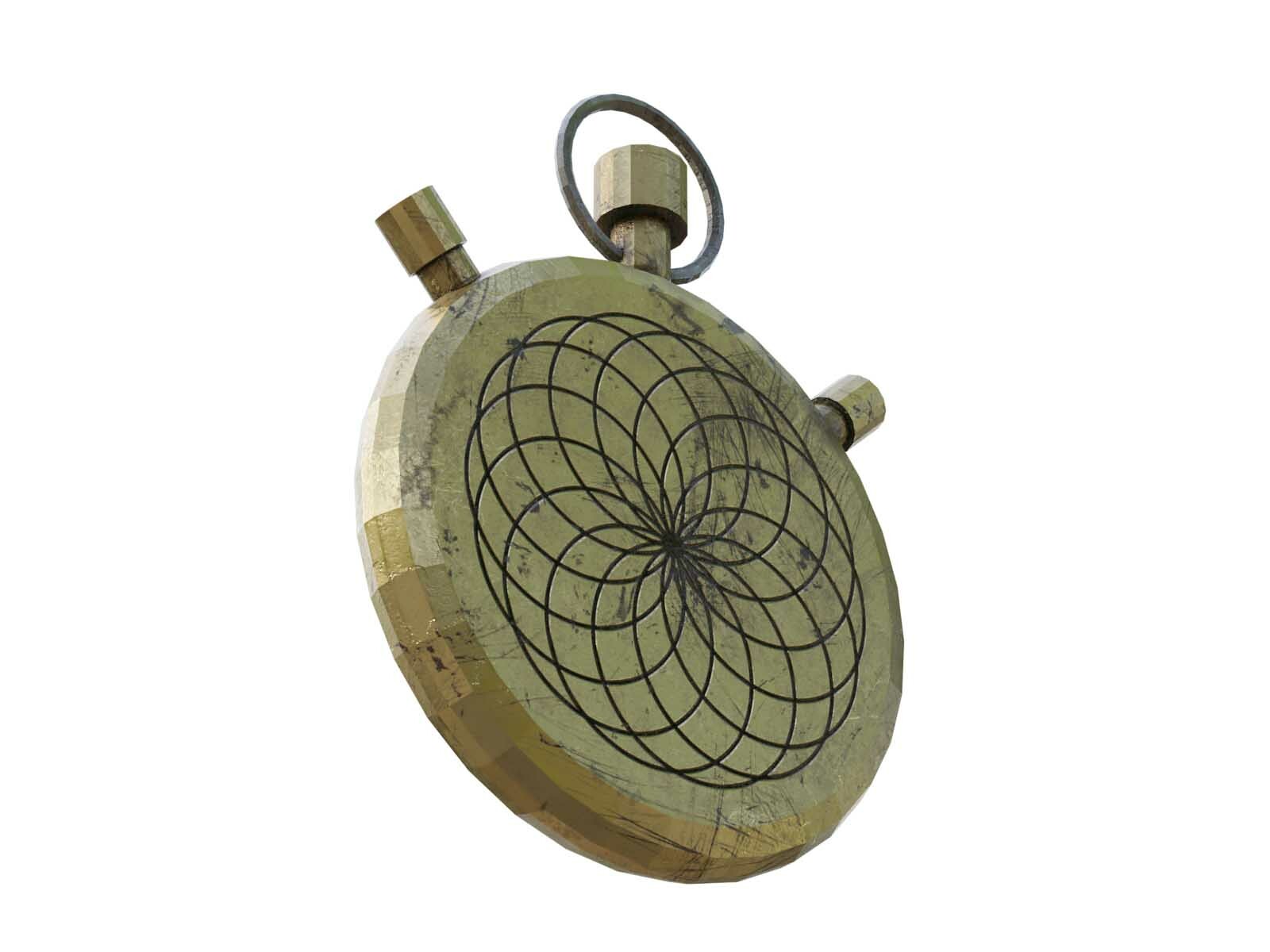 ArtStation - Gold Retro Stopwatch Low Poly 3D Model | Game Assets